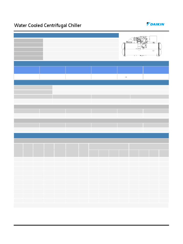 Water Cooled Centrifugal Chiller Specs | PDF | Gas Technologies ...