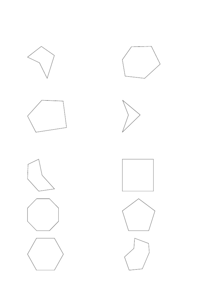 Pre Algebra Worksheet Polygons Concave Convex Regular Irregular Interior Sum Regular 