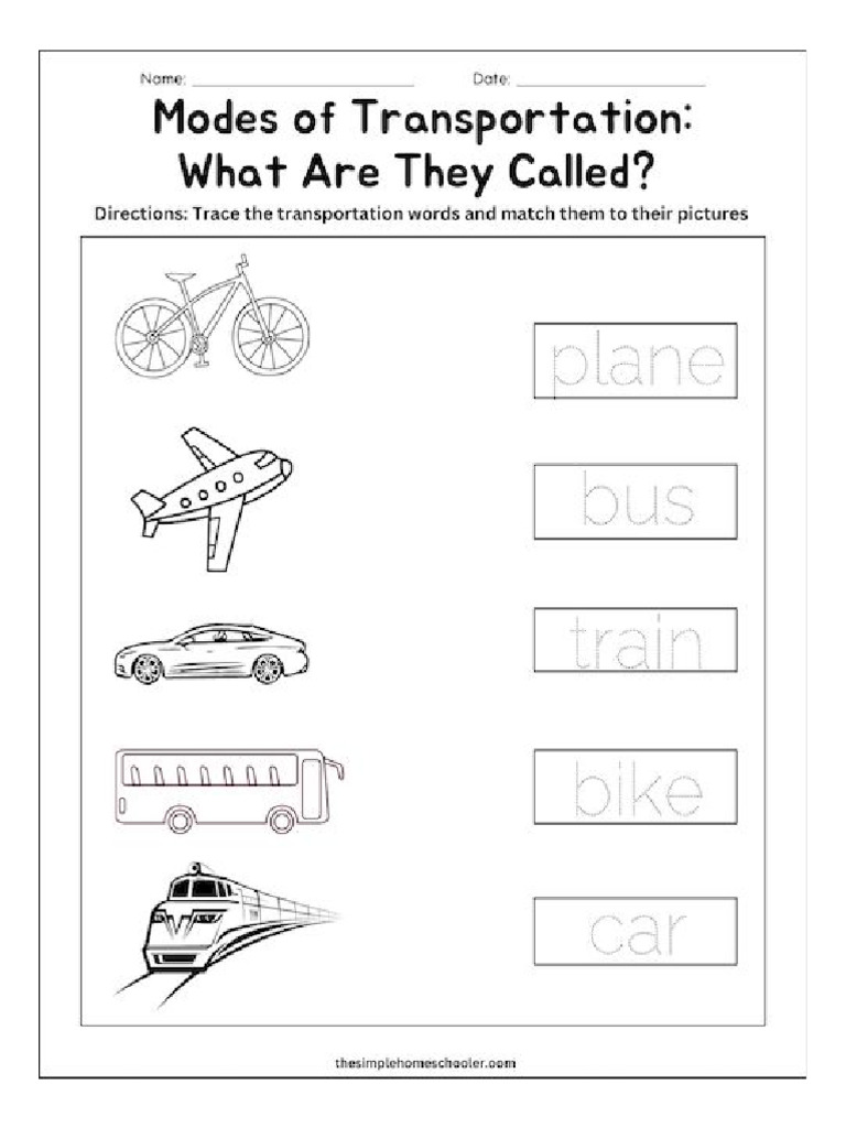 Transportation Worksheet 2 | PDF