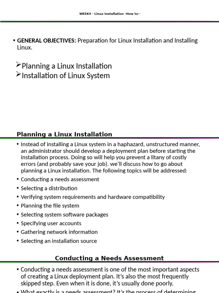 Module 4 Linux Installation How To | PDF | File System | Desktop Environment