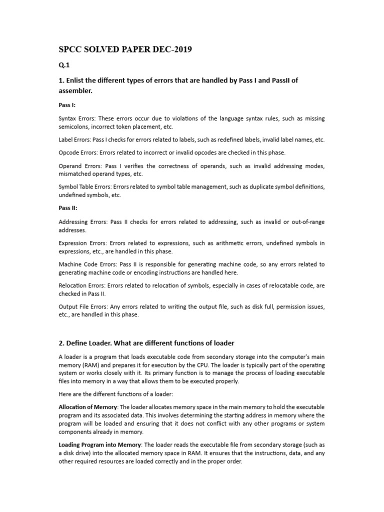 Spcc Dec 2019 | PDF | Parsing | Compiler