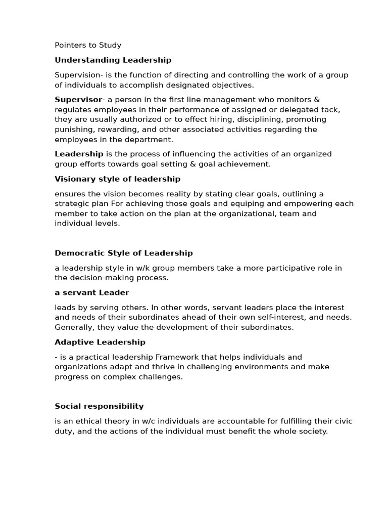 Understanding Leadership | PDF | Leadership | Servant Leadership