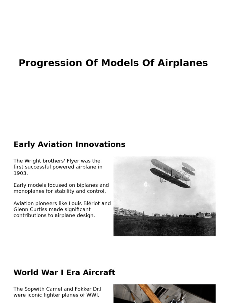 Progression of Models of Airplanes | PDF | Airplane | Aviation