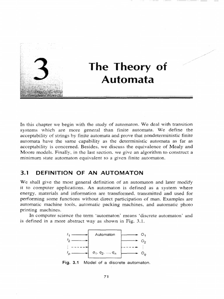 Finite Automata | PDF | Automata Theory | Models Of Computation Finite Automata | PDF | Automata Theory | Models Of Computation