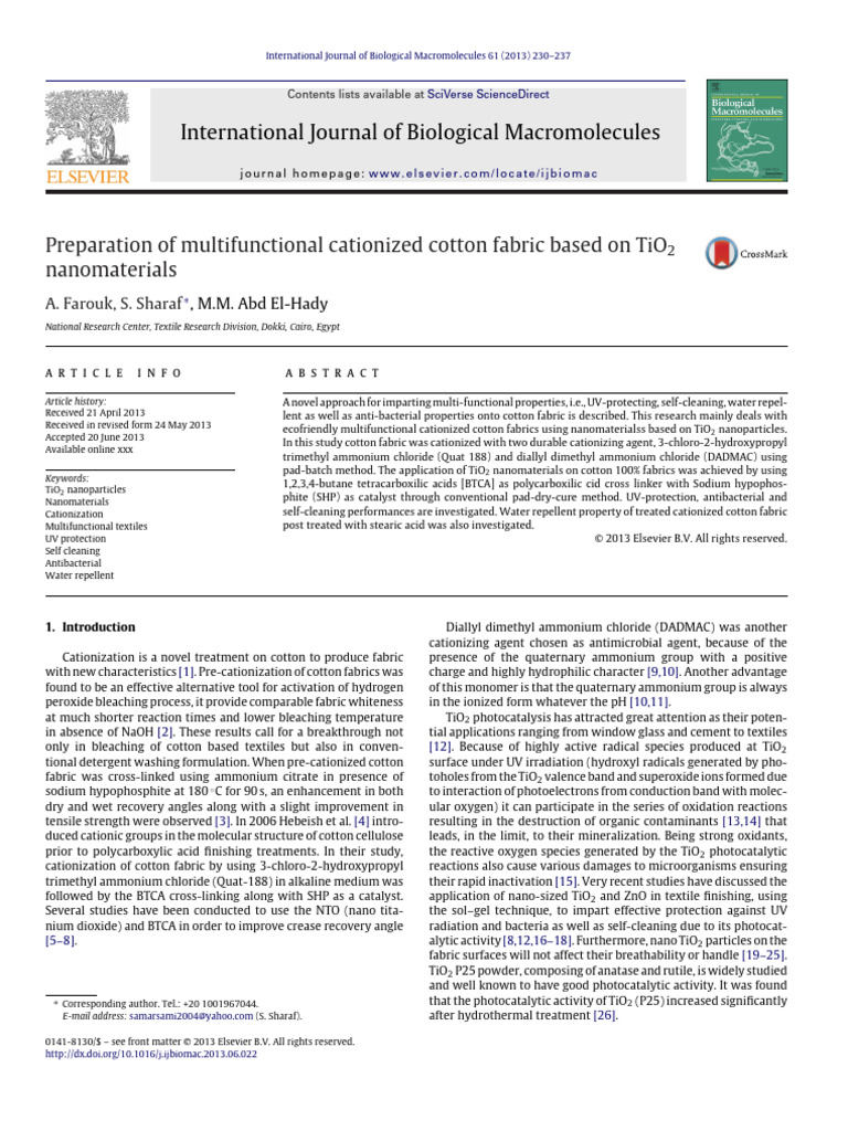 pad batch method | PDF | Titanium Dioxide | Nanoparticle