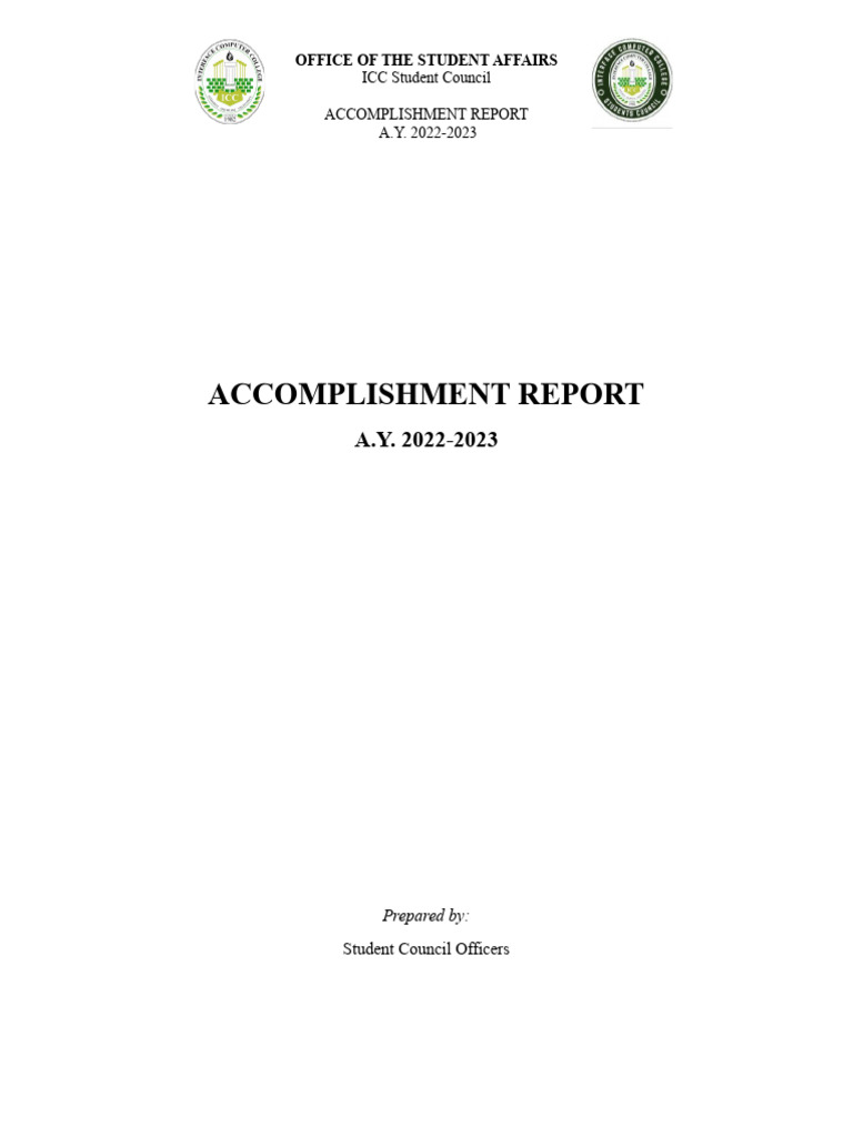 ACCOMPLISHMENT-REPORT 2022-2023 Student Council | PDF | Leadership | Team Building