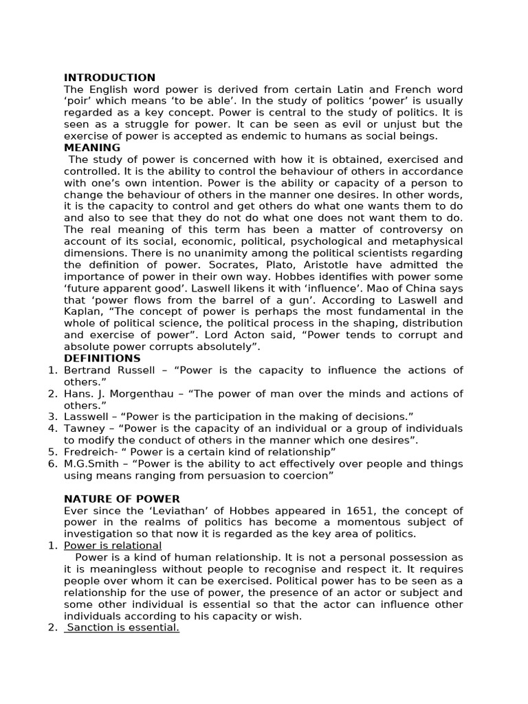 Methods of Exercising Power | PDF | Legitimacy (Political) | Power ...