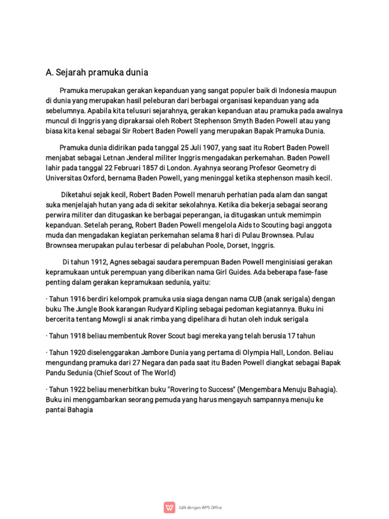 Materi Sejarah Pramuka Dan Asean&pbb | PDF