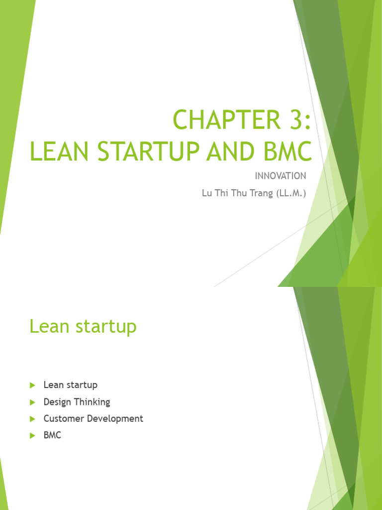 Chapter 3 - Lean Start-Up and BMC | PDF | Lean Startup | Business