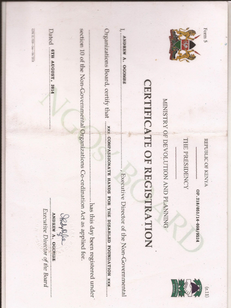 Certificate of Registration | PDF