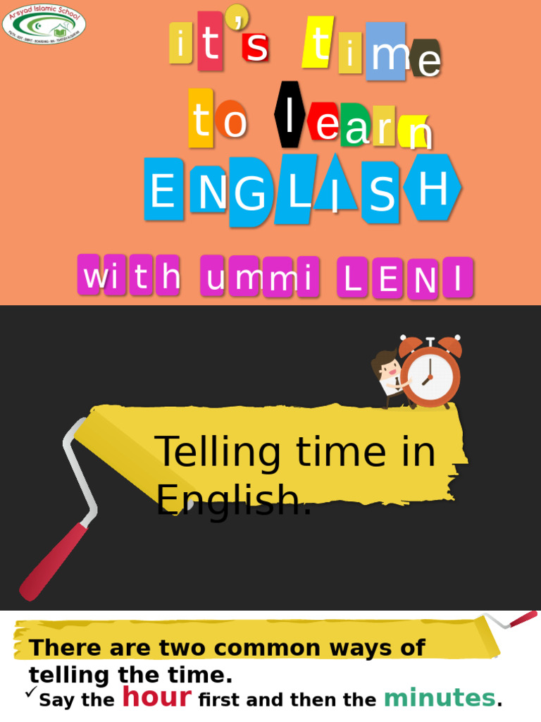 Telling Time in English Guide | PDF | Language Arts & Discipline