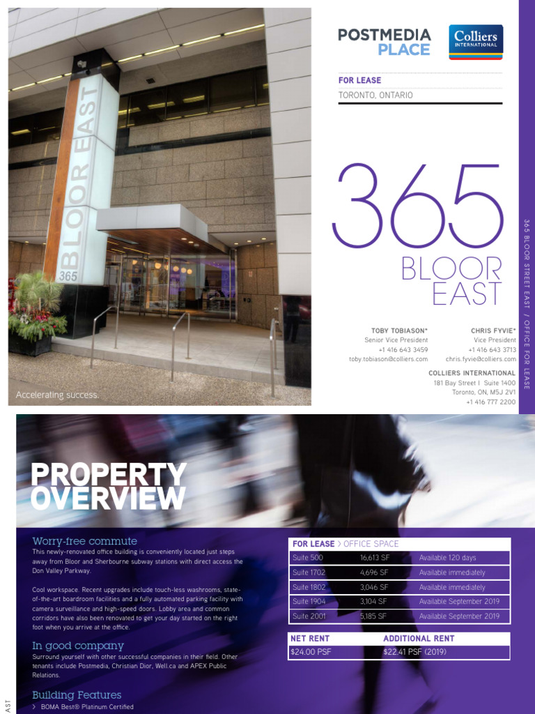365+Bloor+Street+East Flyer | PDF | Contract Law | Private Law