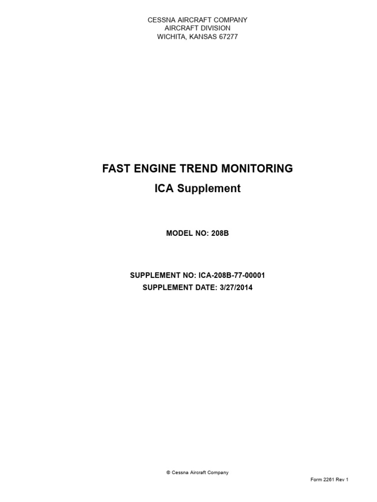 Trend Monitoring FAST | PDF | Cessna | Aircraft