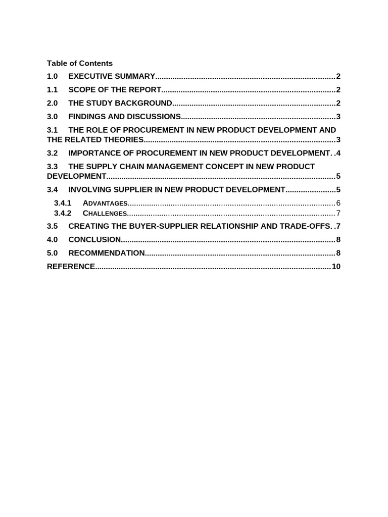 Procurement Assignment | PDF | Procurement | New Product Development