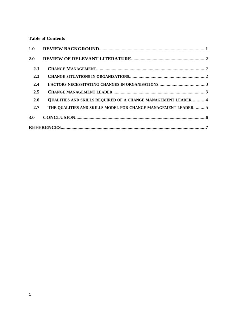 Change management leaders | PDF | Leadership | Change Management