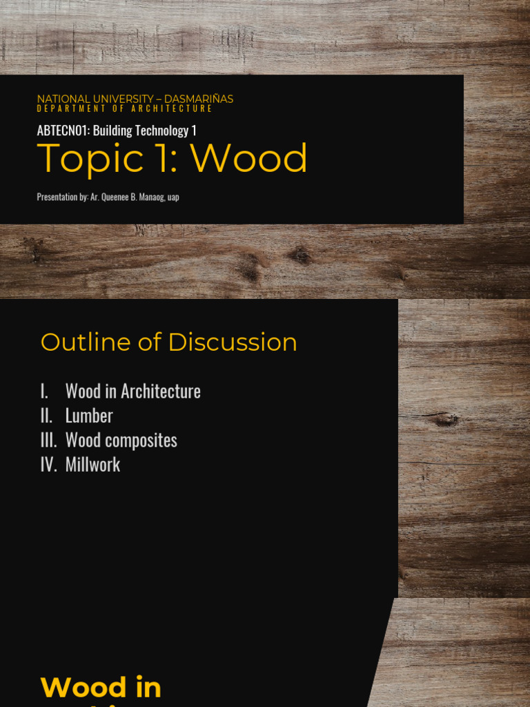 Abtecn01 - 01 - Wood | PDF | Lumber | Wood