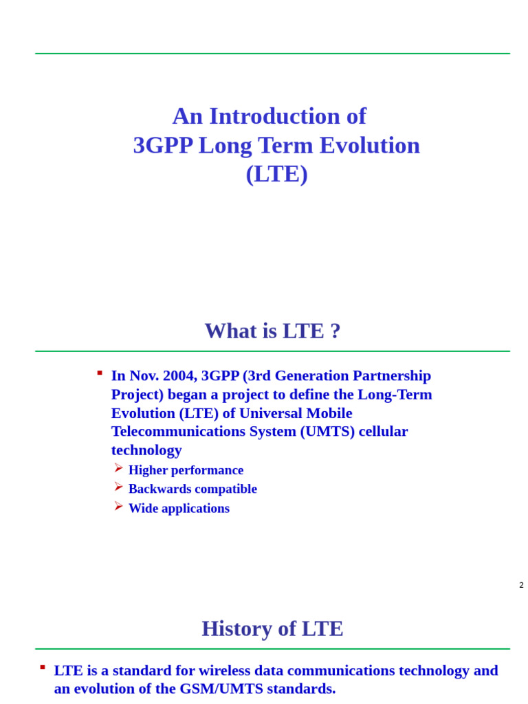 Introduction - LTE (1) (Autosaved) | PDF | Lte (Telecommunication ...