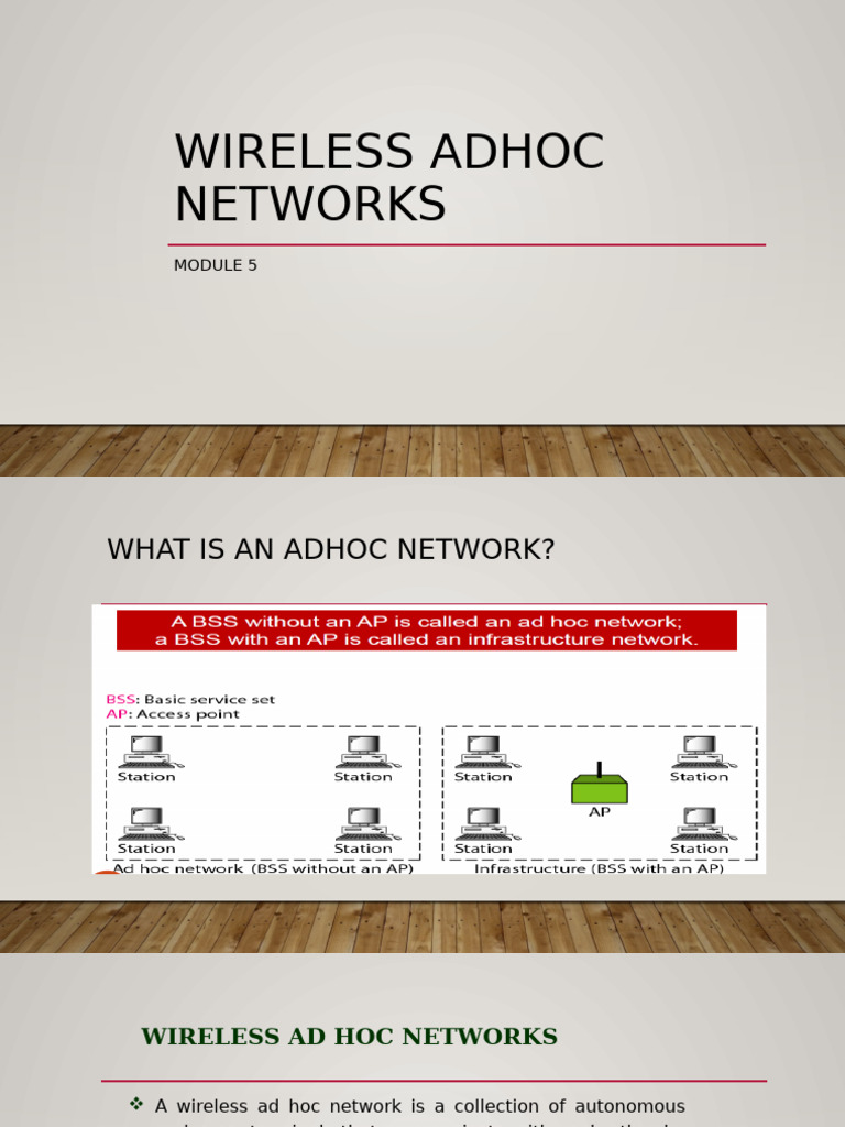 Module 5 Adhoc Networks | PDF | Wireless Ad Hoc Network | Network Architecture