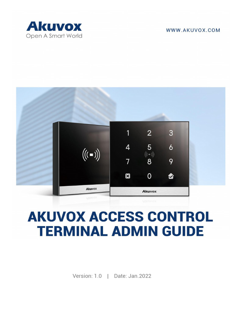 Akuvox Access Control Terminal Manual | PDF | Ip Address | Access Control