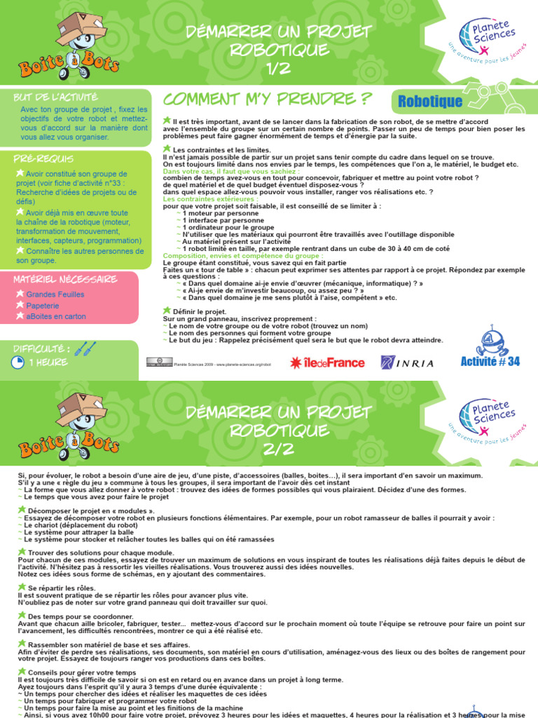Lancer un Projet Robotique Collaboratif | PDF | Robotique