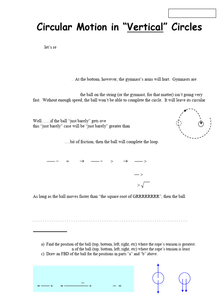 E Vertical Circles Part 2 | PDF | Force | Tension (Physics)