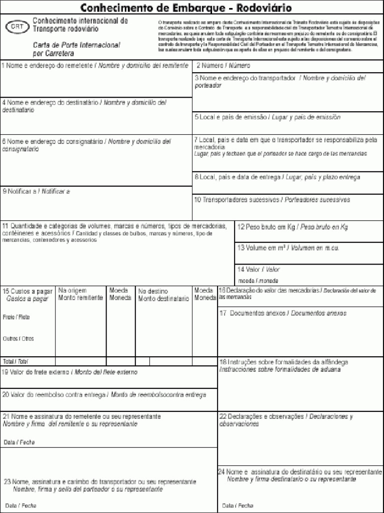Modelo Conhec Emb CRT internacional | PDF