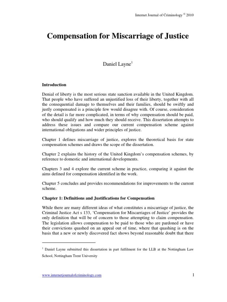 Miscarriage of Justice | PDF | Miscarriage Of Justice | Law