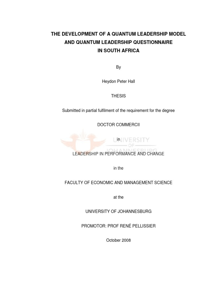 Analysis of The Quantum Leadership Behavior of School Principals | PDF ...