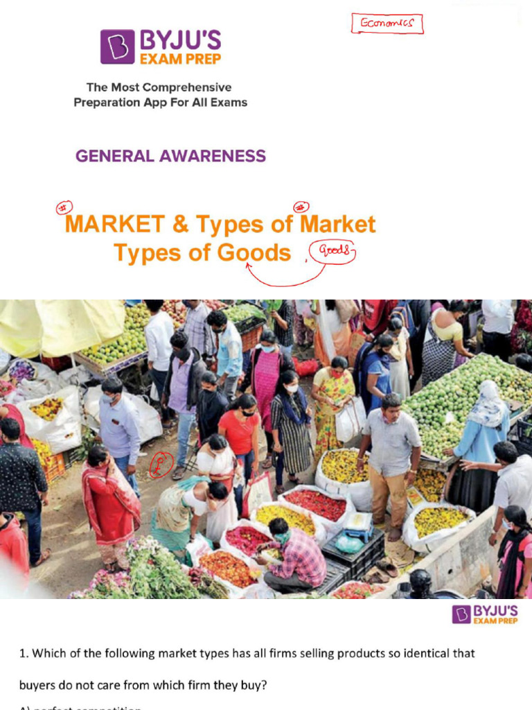 Live Class Market Structure Types of Goods | PDF