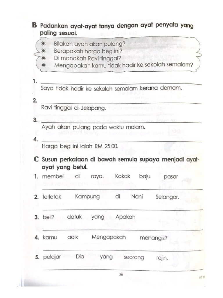Latihan Kata Tanya | PDF