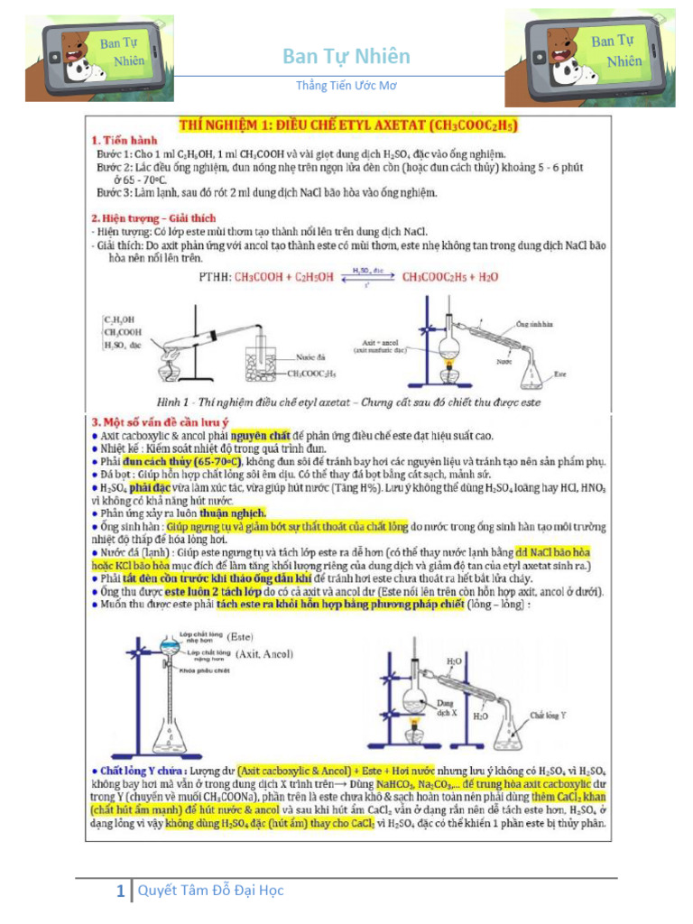 Thí Nghiệm Chương 1 Este-Lipit | PDF