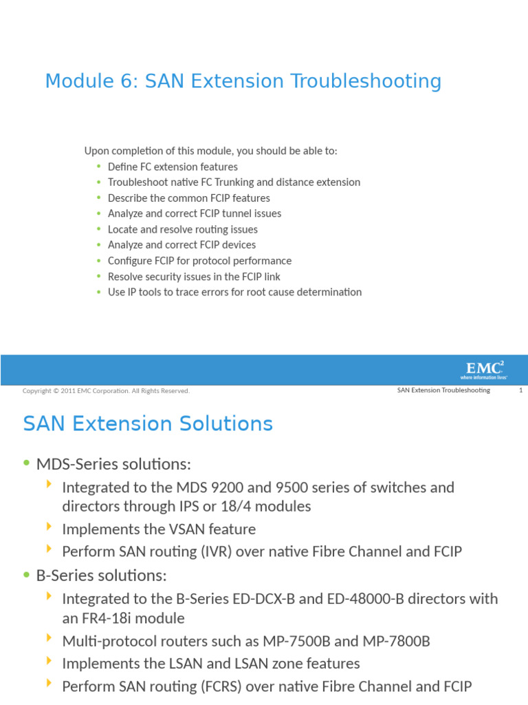 R - 06 MR-1CP-NSSANTS - SAN Extension Troubleshooting | PDF ...