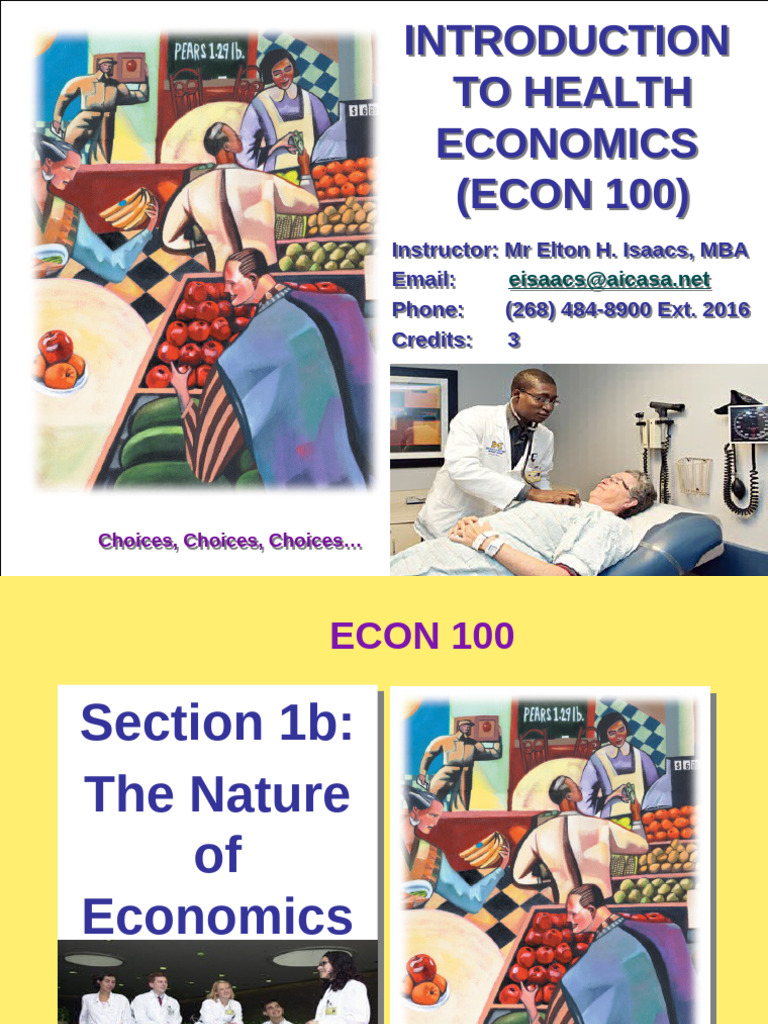 ECON 100 Lecture Slides - Lecture 2 | PDF | Capital (Economics) | Goods