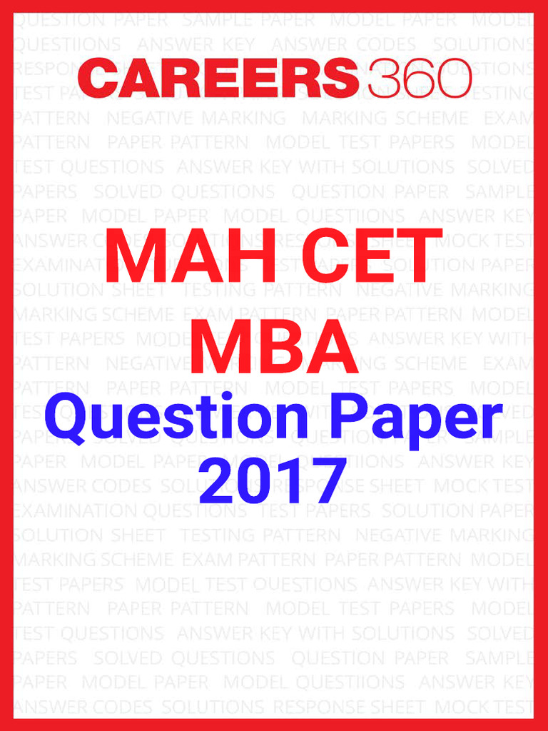 MAH CET MBA Question Paper 2017 | PDF | Cardiovascular Diseases