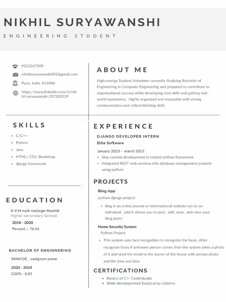 Resume Nikhil PDF | PDF