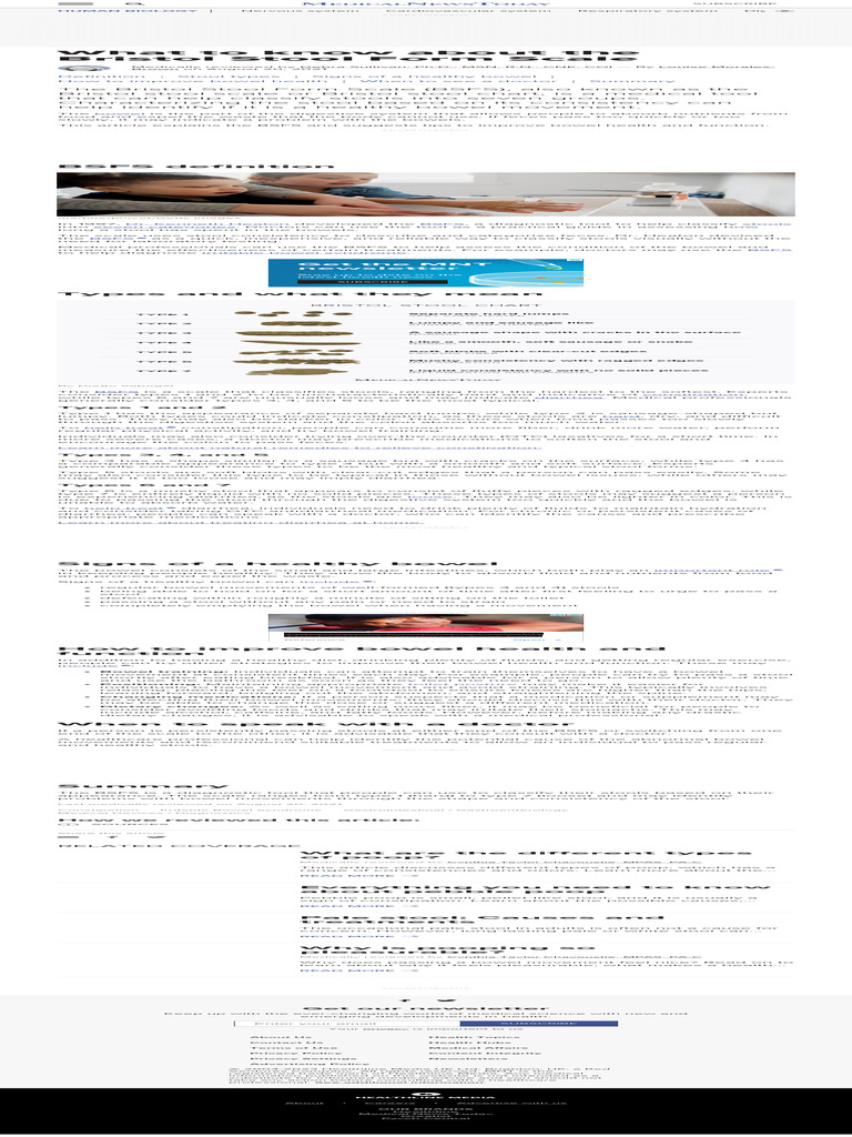 Bristol Stool Scale Stool Types and What They Mean | PDF | Human Feces ...