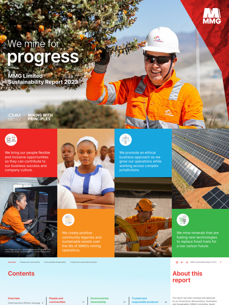 MMG 2023 SustainabilityReport | PDF | Sustainability | Mining
