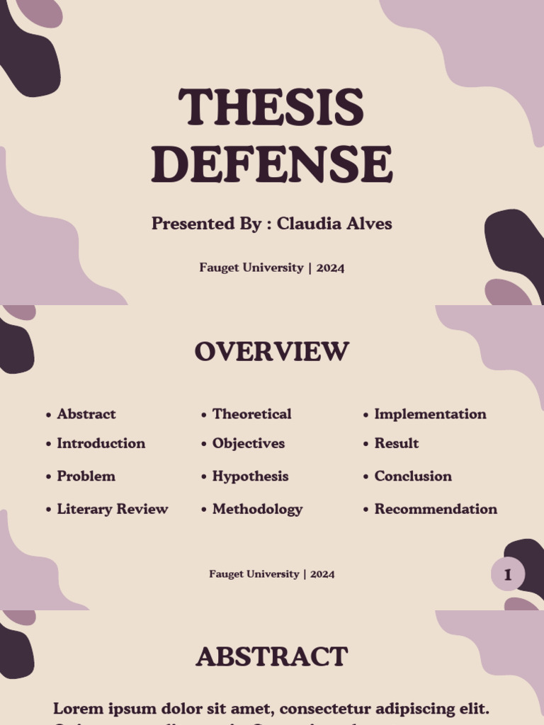 Thesis Defense Overview | PDF | Methodology | Procedural Knowledge