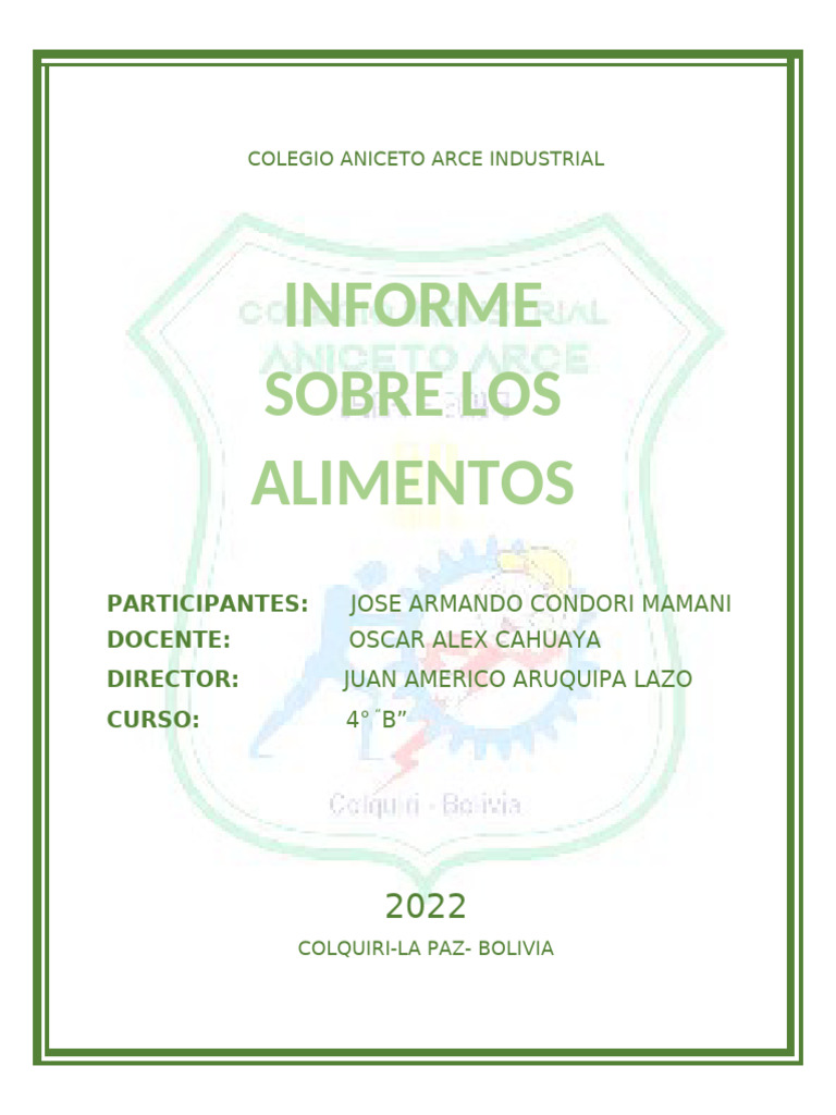 Iforme de Los Musculos | PDF | Alimentos | Dieta