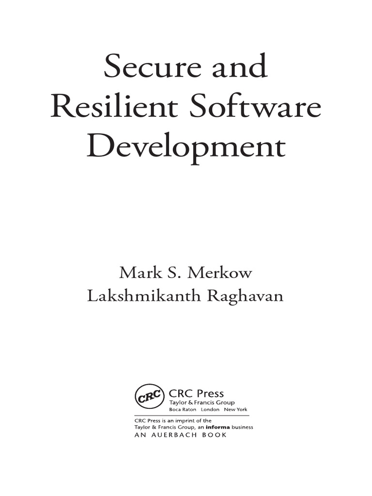 Secure and Resilient Software Development | PDF | Adobe Flash | Software Development Process