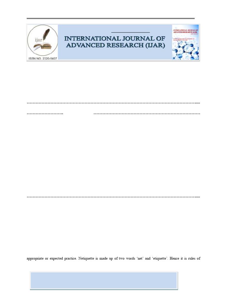 Netiquette For Teachers and Students in English Classrooms | PDF ...