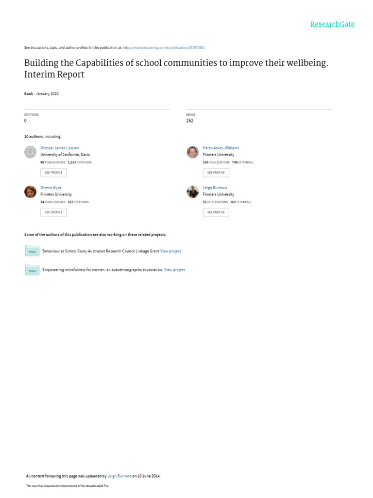 ARC FUSA Final Report | PDF | Metacognition | Teachers