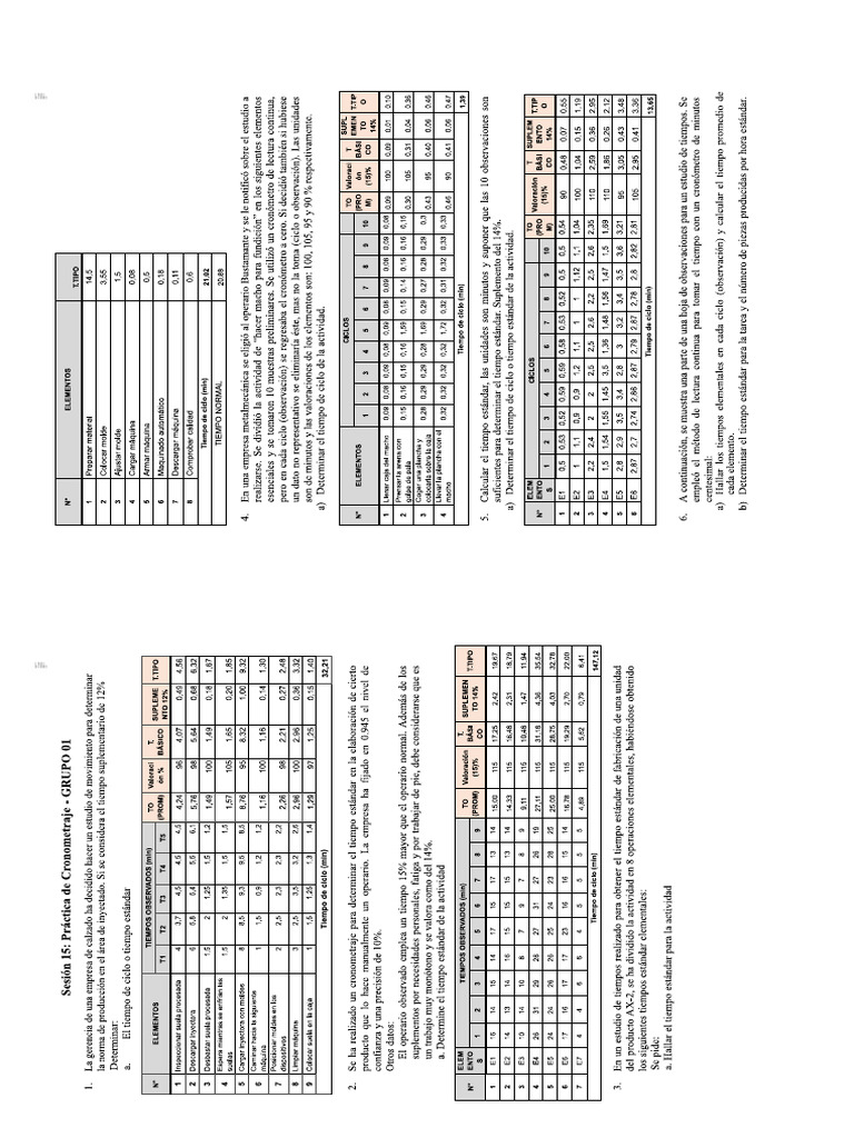 Tarea Cronometraje Sesion 15-16 | PDF