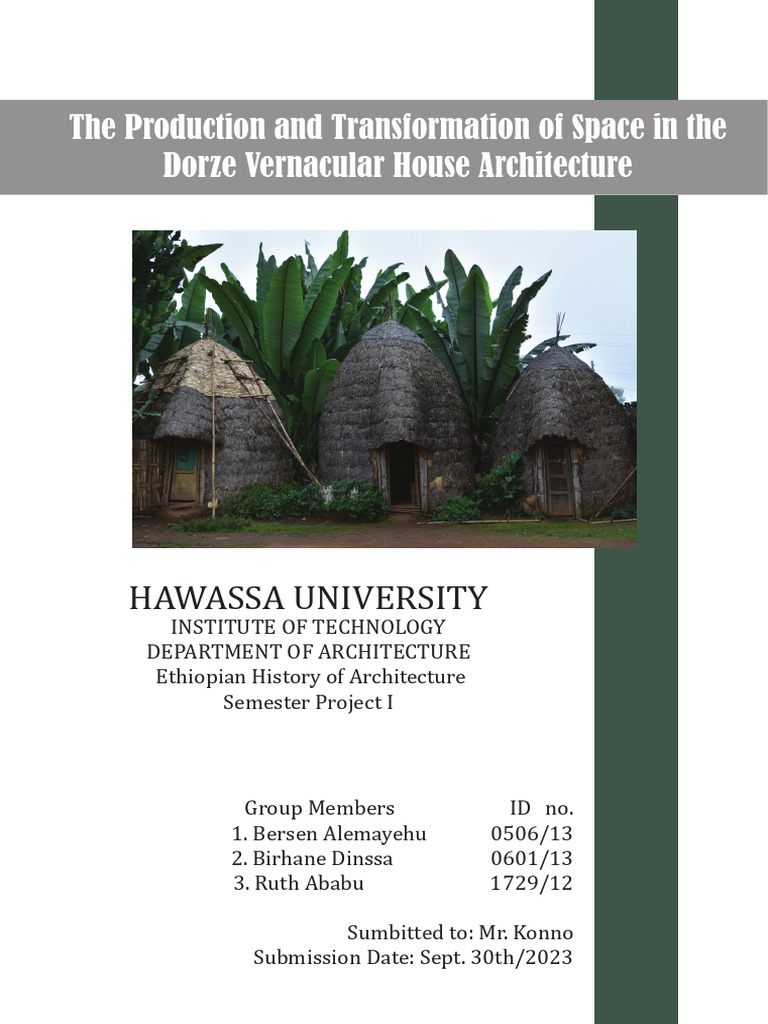 Dorze Vernacular House Architecture | PDF | Roof | Ethiopia
