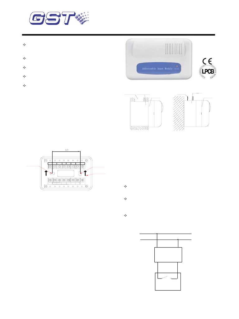 GST I-9300 Addressable Input Module Installation and Operation Manual ...