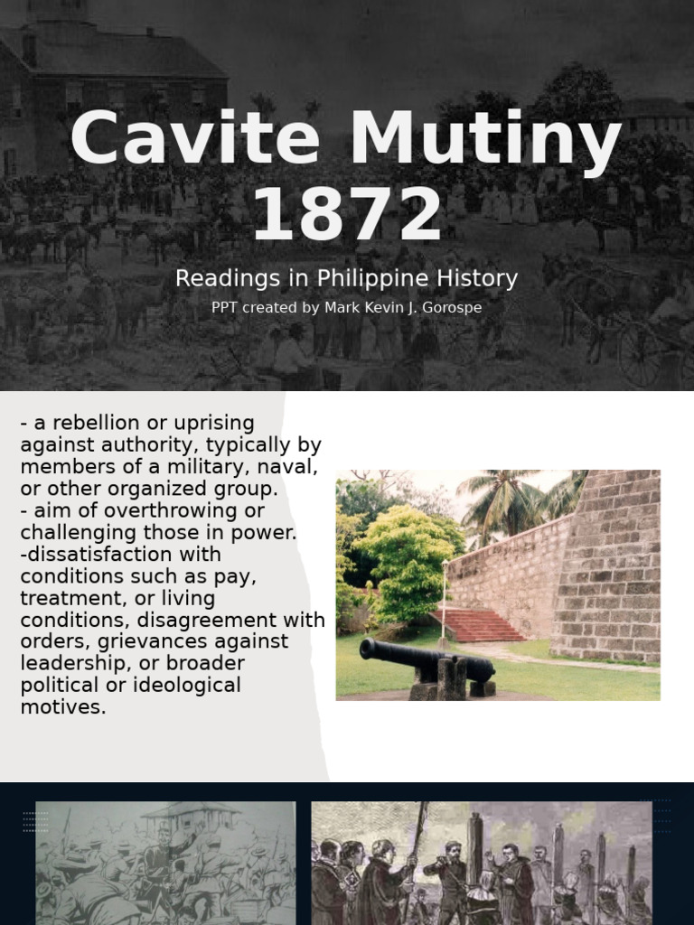 1872 Cavite Mutiny MKJG | PDF | Philippines | Philippines–Spain Relations