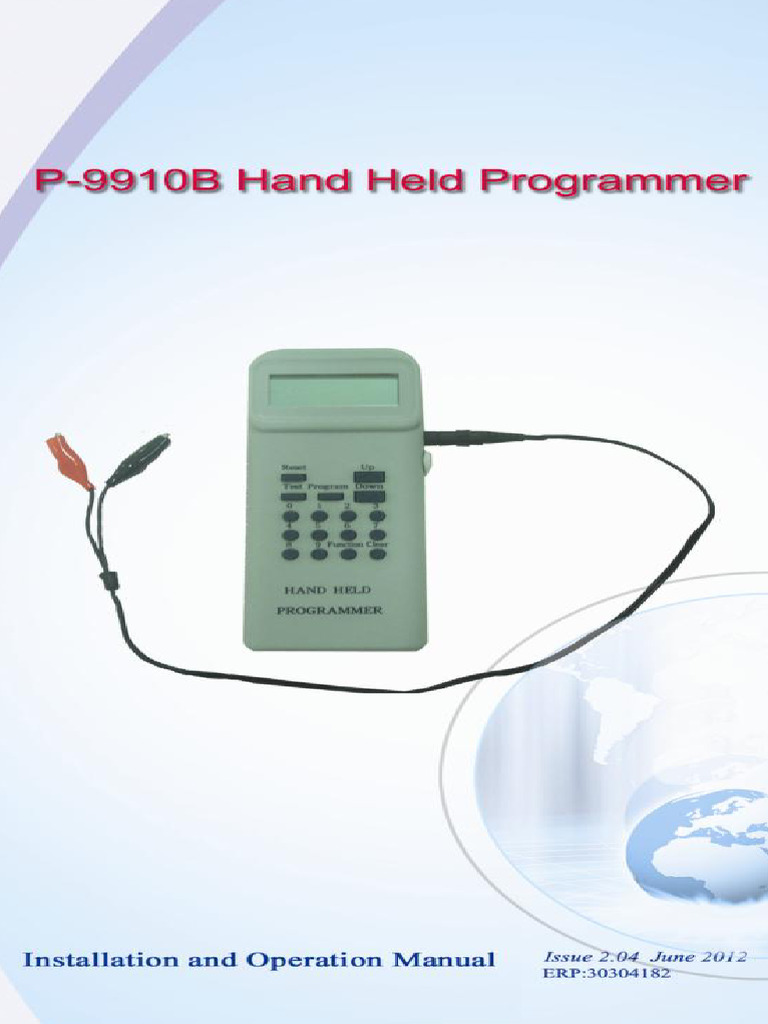 P-9910B Hand Held Programmer Issue2.04 | PDF | Electrical Connector ...