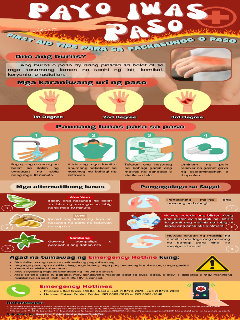 First Aid Infographics Burns | PDF