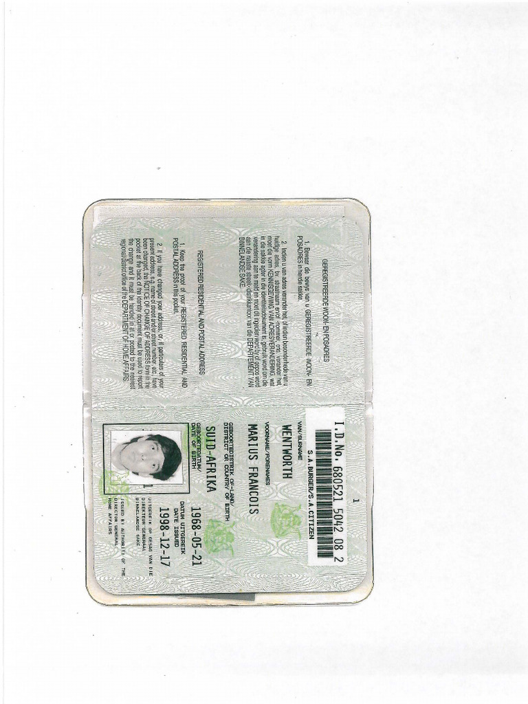 Marius Wentworth ID | PDF