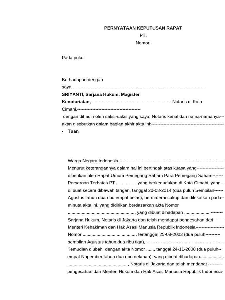 Contoh Penegasan PKR | PDF